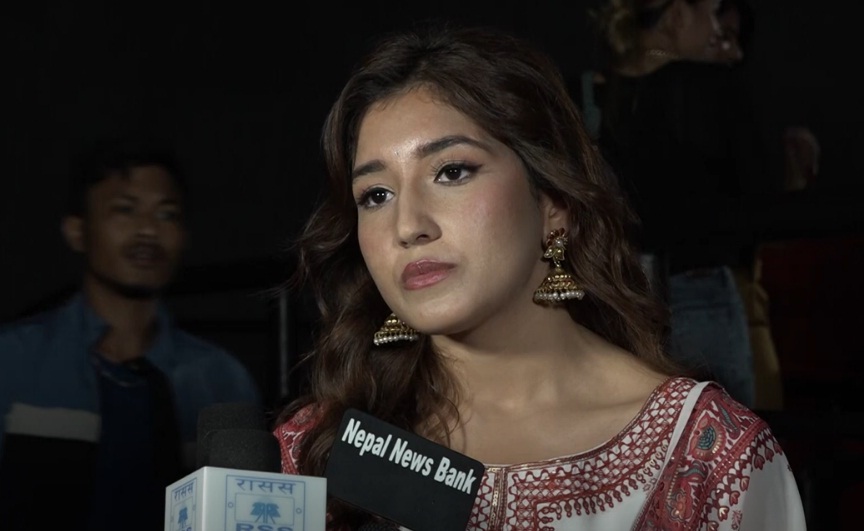 चलचित्र ‘झिंगेदाउ’ का महत्वपूर्ण अंश सार्वजनिक गर्ने क्रममा कलाकार आँचल ...